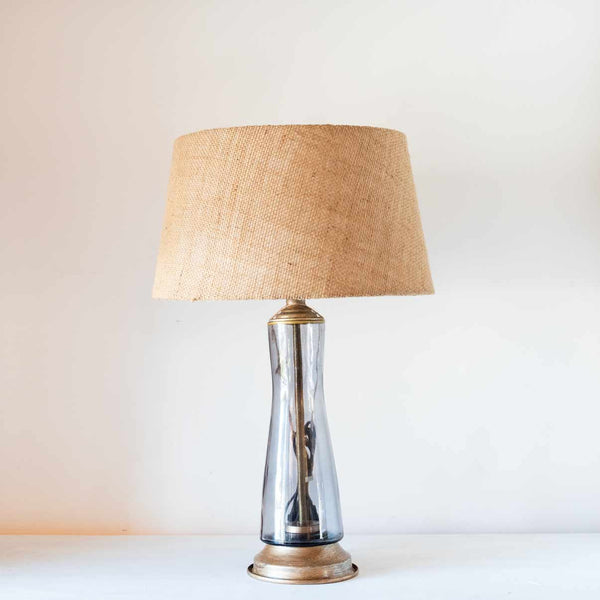 Lampara vidrio color humo para velador – Lámparas Maria Jesus Gorroño